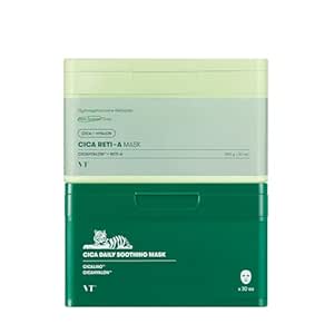 Amazon.com : VT COSMETICS Daily Soothing Mask 30 Pcs and Cica Reti-A Mask Sheet 30 Pcs 11.83Oz ...