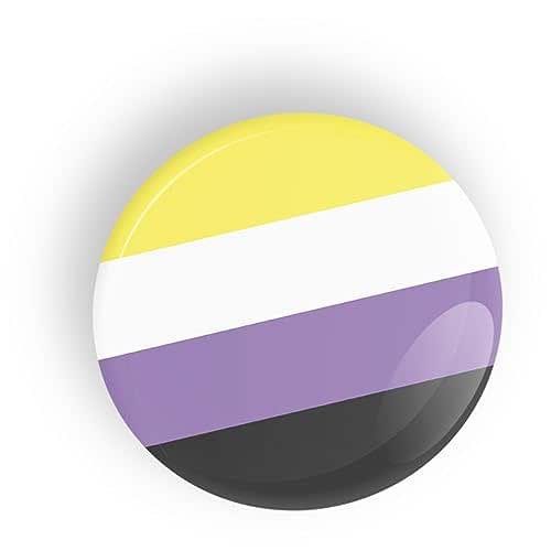 Amazon.com: Non-Binary Pride Flag pin badge button or fridge magnet ...
