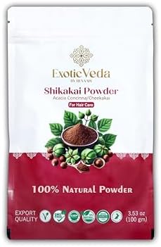 Amazon.com : Exotic Veda Organic Shikakai Powder Natural Hair Cleanser ...