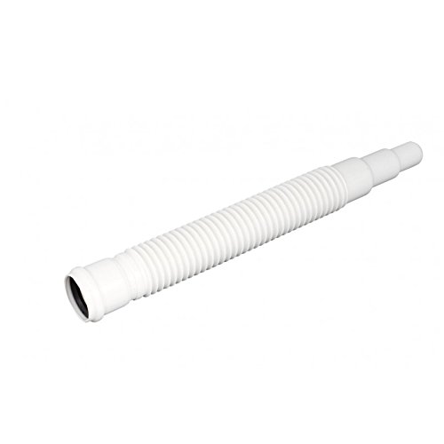 Push Fit Flexible Waste Pipe Connector 600mm with Reducer 50mm / 40mm ...