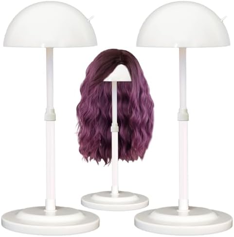 Amazon.com: Wig Stand 2PCS Adjustable Height Portable Wig Holder Stands ...