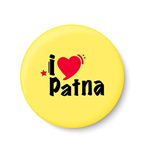 PEACOCKRIDE I Love Patna Pin Badge (Metal, Multicolour, 75mm) : Amazon ...