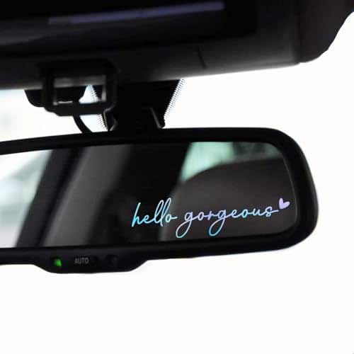Amazon.com: 2 x Hello Gorgeous Rearview Mirror Decal Water Bottle ...