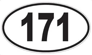 Amazon.com - Number 171 Oval Sticker