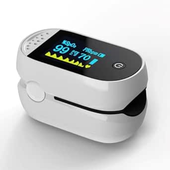 Pulse Oximeter, Blood Oxygen Monitor (SpO2) with Pulse Rate ...