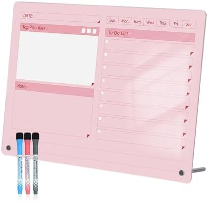 Amazon.com: Acrylic Dry Erase to-Do List Board with Top Priorities ...