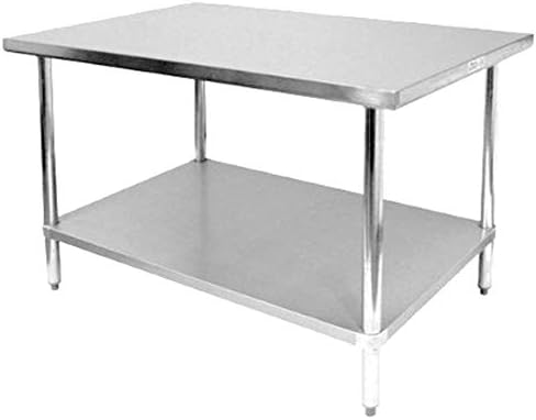 Amazon.com: GSW Commercial Flat Top Work Table with Stainless Steel Top ...