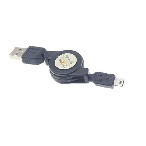 USB Cable Retractable Mini-USB Charger Power Cord Compatible with ...