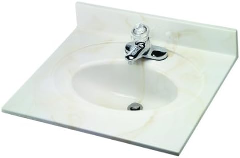 Crane ROV3719251 Biscuit Recessed Oval Bowl One Piece Vanity Top with 4 ...