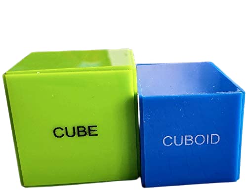 Mathworld Cube and Cuboid Math Model Geometric Shape 3D Set of 2 pcs ...