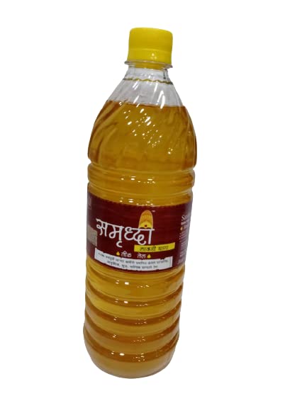 Samruddhi Cold Pressed Wood Pressed Sesame Oil Til Oil 500 Ml : Amazon ...