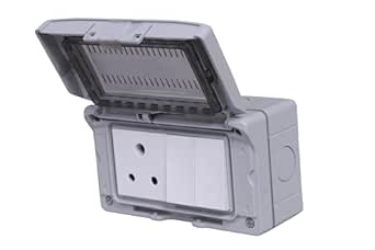 Legrand Plexo Box 4 Module Waterproof Enclosure with 1 6A Socket and 2 ...