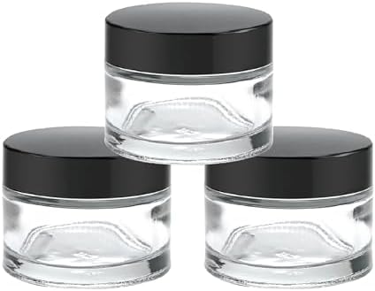 Happy Packaging 50 Ml Clear Round Empty Glass Cosmetic Cream Container ...