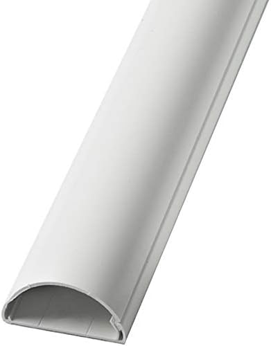 2m (2x 100cm) – 16mm x 8mm Black Trunking | HALF ROUND Cable Conduit ...