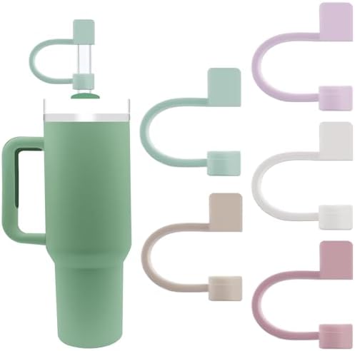 Amazon.com | 5-Pack Silicone Straw Covers Compatible with Stanley Cups ...