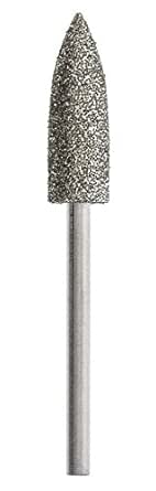 Large Bullet Diamond Bur, Coarse Grit, 6 Millimeters by 17 Millimeters ...