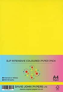 DJP Intensive Yellow Coloured Craft Copier Printer 80gsm Paper - 100 ...