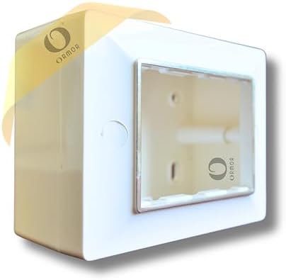 ORMOR Modular Surface Mount Gang Box (3 Module-White) Silver Line ...