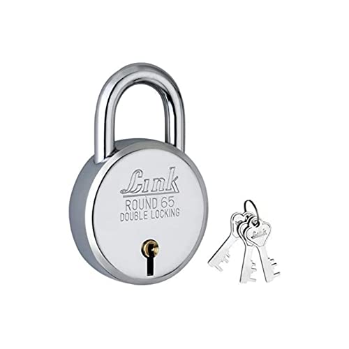 Link Lock Round 65mm Double Locking Pad Lock with 3 Keys - Price History