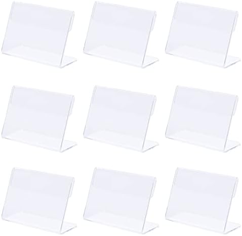 Amazon.com : 20 Pcs Mini Acrylic Sign Display Holder Horizontal Slanted ...