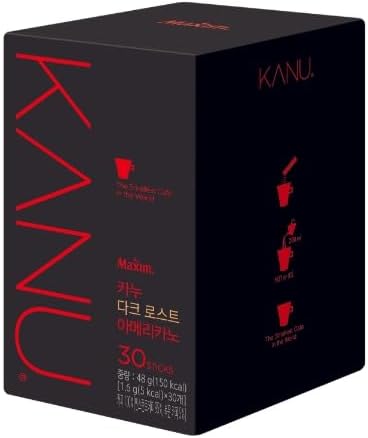 Amazon.com : Kanu Mini Sugar Free Dark Roast Americano Instant Coffee 0 ...