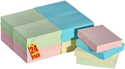 Amazon.com : Always23 Sticky Notes Small Assorted Color, Self-Stick ...