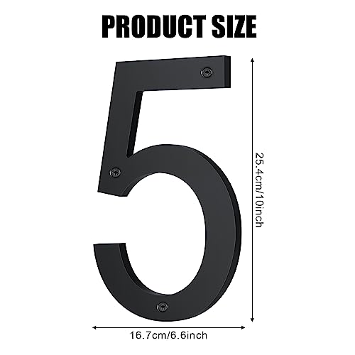 Floating 3D House Number 0-9, 10 Inch Address Numbers Acrylic House ...