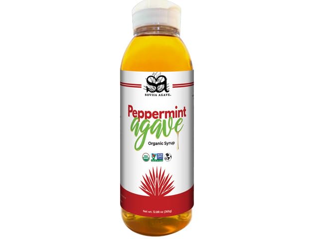 Amazon.com : Soviia Peppermint Agave Syrup (blue weber agave nectar ...
