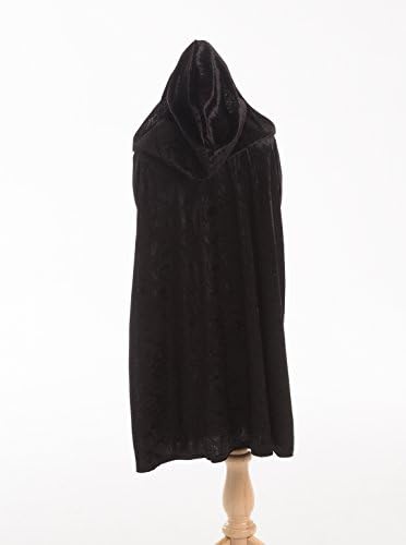 Amazon.com: Little Adventures Deluxe Hooded Black Velvet Cloak Cape ...