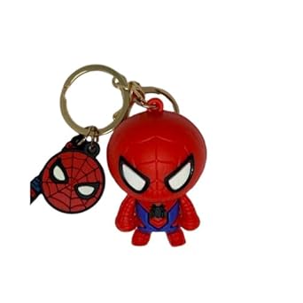 Tinion | Spider-Man Keychain Cute miniature PVC rubber 3D Keychain ...