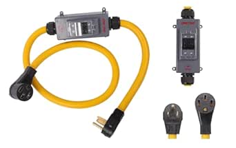 NEMA 6-50P to 14-50R 6 Feet Hydraulic Magnetic Circuit Breaker ON Off Switch Current Protector ...