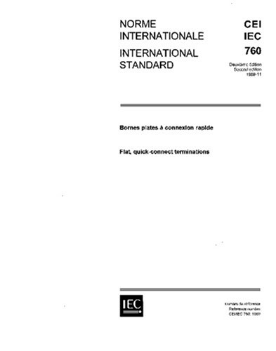 IEC 60760 Ed. 2.0 b:1989, Flat, quick-connect terminations | Amazon.com.br