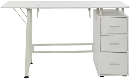 Sewing Online Large Sewing Table with 3 Drawers, White - Sewing Machine ...