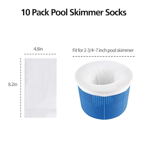 10/30/50/100 Pack Pool Skimmer Socks, Pool Saver Socks Net for Skimmer ...