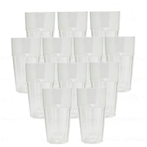 Snapklik.com : Set Of 12 - Diamond 16 Oz Clear Polycarbonate Tumbler ...