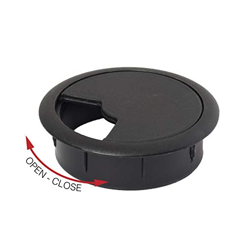 LouMaxx Cable Grommet Desk Diameter 60 mm – Set of 2 Desk Cable Guide ...
