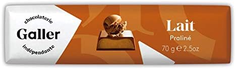 Amazon.com : Galler, Milk Belgian Chocolate Bar with Praline Filling ...