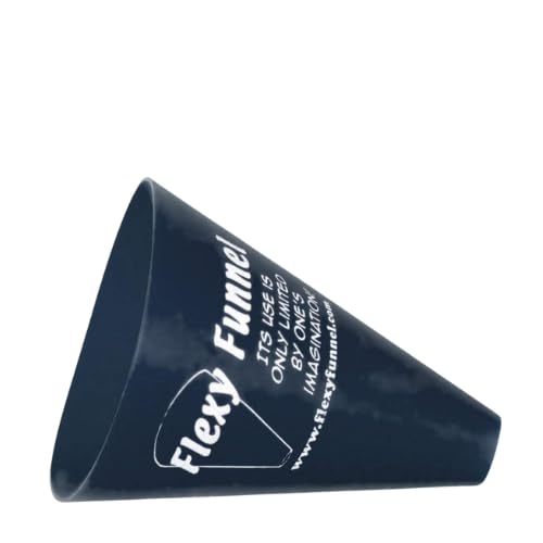Flexy Funnel Embudo de silicona negra (3 pulgadas) Embudo plegable para ...