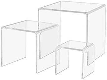 Amazon.com: Clear Acrylic Riser Set of 3 (3-Inch, 4-Inch, 5-Inch ...