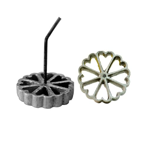 Buy Hazel 1 Pc Aluminium Rose Cookie Mould 8 Flower Petal Shape with ...