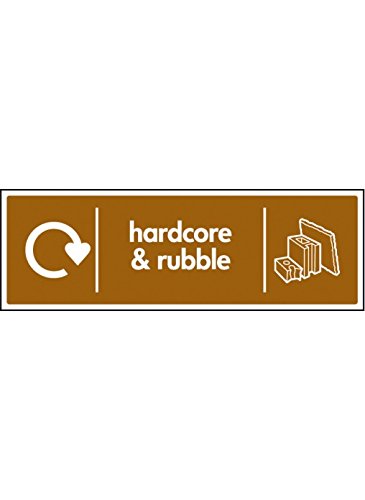 Caledonia Signs 16657M "Hardcore & Rubble WRAP Recycling" Sign, Rigid ...
