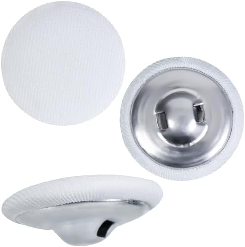 Amazon.com: Fabric Cloth Covered with Metal Shank Round Buttons for ...