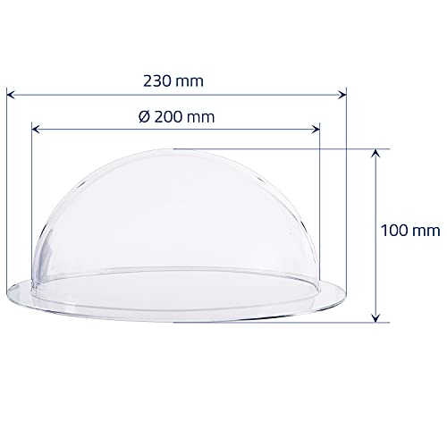 HMF 46720 Acrylic Half Sphere with Acrylic Edge and Hood for DIY ...