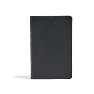 CSB Large Print Personal Size Reference Bible, Black Genuine Leather ...