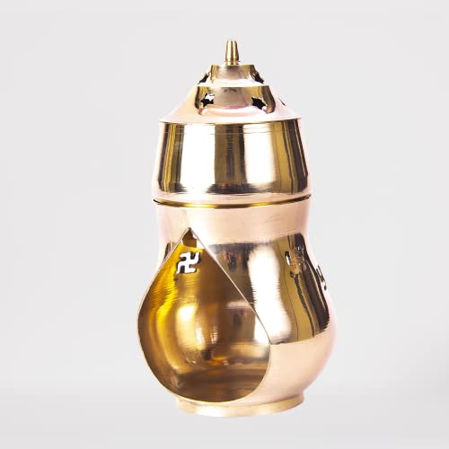 Buy MAHAMAYA CAMPHER LAMP Pure Brass/Camphor lamp Brass Kalash Oil ...