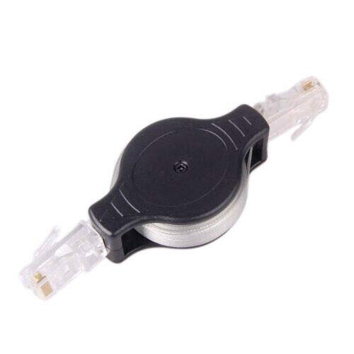 PRAV® 2X(Retractable Ethernet Cat5 RJ45 LAN Network Cable 5FT T7P8 ...