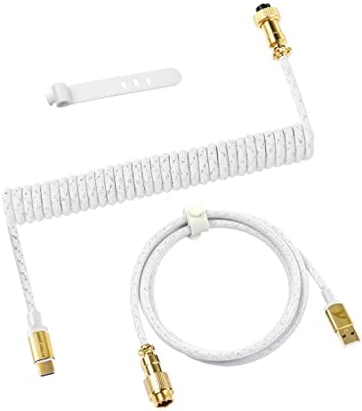 ATTACK SHARK Coiled USB-C to USB-A Aviator Cable for Mechanical ...