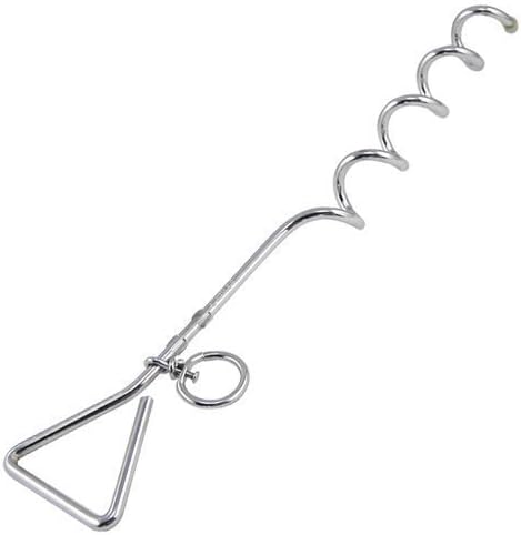 Accessotech Corkscrew Ground Spike Tie Out Stake Tether-Dog/Animal ...