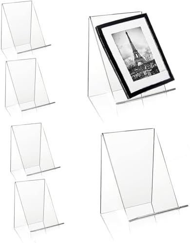 6 Pack Acrylic Book Display Stand, Clear Book Holder, Transparent ...