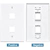 Amazon.com: Cosfox 2 Ports Keystone Wall Plate, for Ethernet, RJ45 Low ...